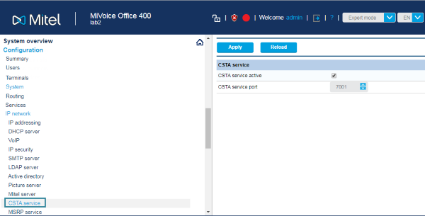 Configure MiVoice Office 400 on Standalone Platform